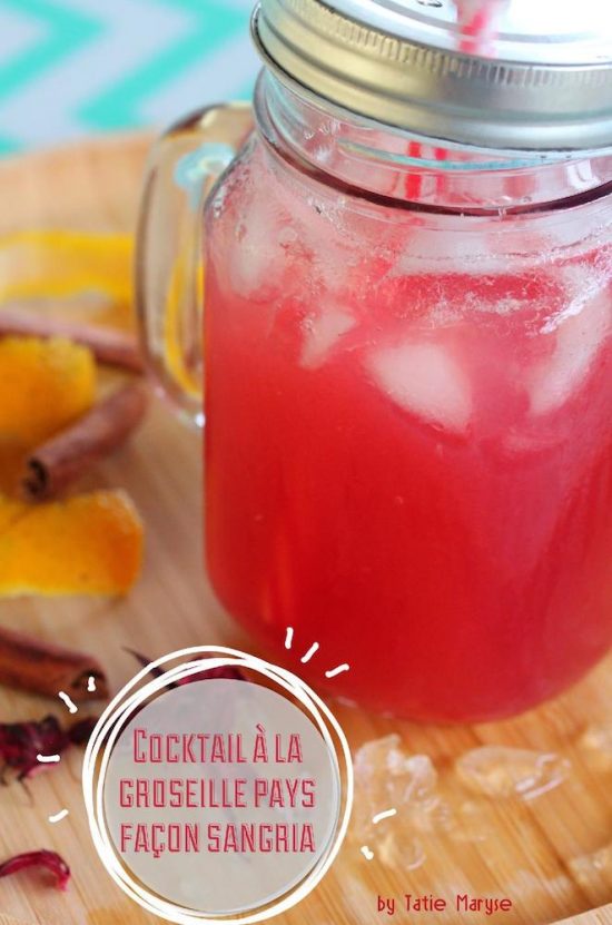 Notre cocktail à la groseille pays, comme une sangria créole