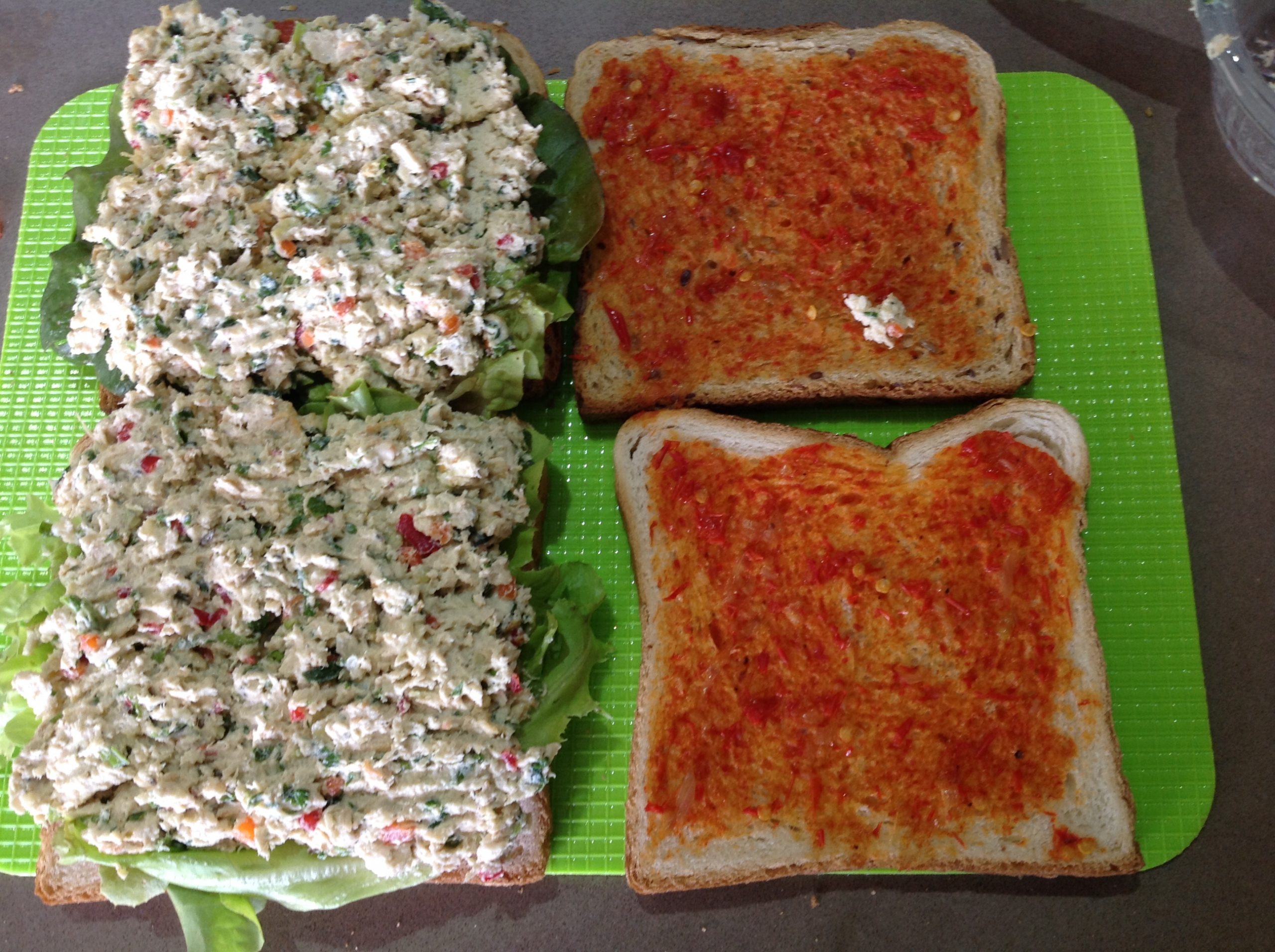 sandwich rillettes de poulet